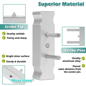 Aluminum Self-Centering Scribe/Knife Makers Center Scribe/Center Line Scribing Marking Tool for Metal