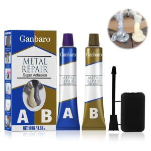 ganbaro ab casting repair glue, high temperature resistant liquid metal welding filler, metal repair glue for metal casting defect (100g)