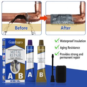 Ganbaro AB Casting Repair Glue, High Temperature Resistant Liquid Metal Welding Filler, Metal Repair Glue for Metal Casting Defect (100g)