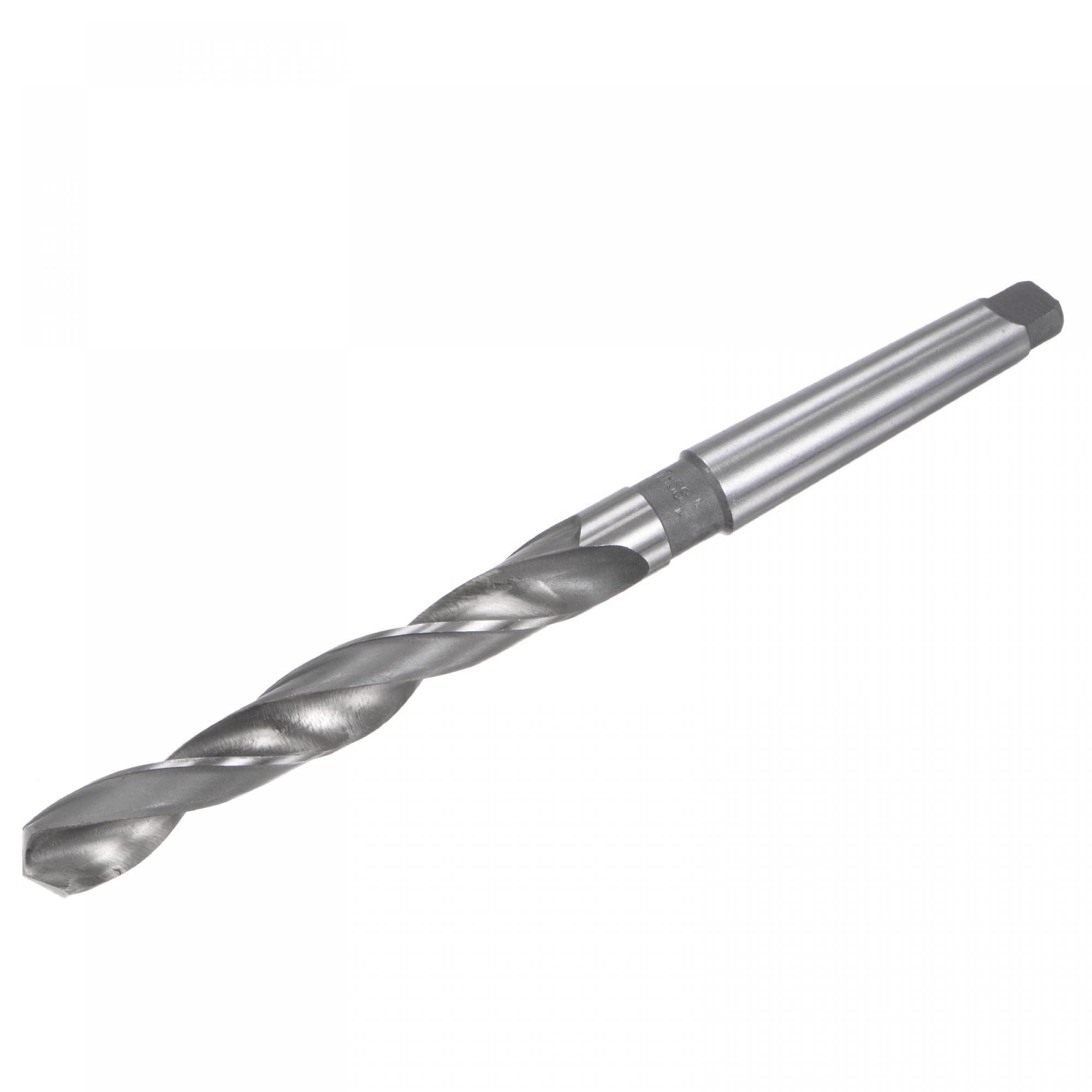 uxcell 17mm High-Speed Steel Twist Bit Extra Long Drill Bit with MT2 Morse Taper Shank, 225mm Overall Length