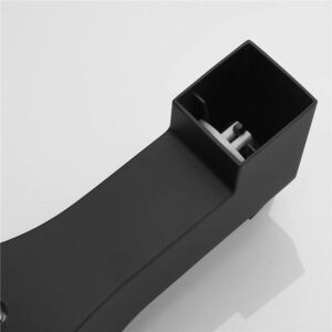 Weirun Shower System Faucet Set Replacement Part Bathroom Bathtub Water Outlet Bath Square Slip-On Diverter Tub Spout for 1/2 inch Copper Tube Matte Black