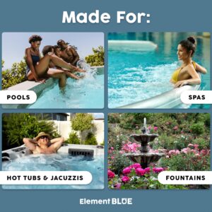 Element Blue - Pool and Spa Clarifier - Clears and Prevents Cloudy Water - for Fountains, Pools, Hot Tubs, and Spas - Fast-Acting Water Clarifier - 64 OZ