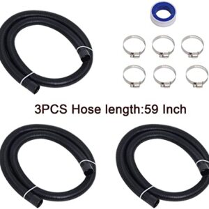 1.25'' Pool Pump Replacement Hose Compatible with Filter Models 800 GPH, 530 GPH, 300 GPH Pool Pump for Above Ground Pools 59'' with 41'' Long Pool Pump Replacement Hose