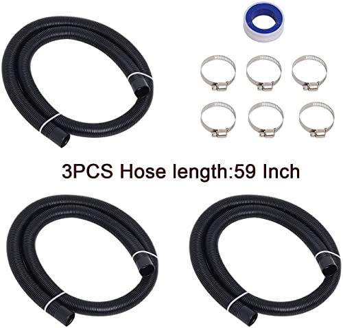 1.25'' Pool Pump Replacement Hose Compatible with Filter Models 800 GPH, 530 GPH, 300 GPH Pool Pump for Above Ground Pools 59'' with 41'' Long Pool Pump Replacement Hose