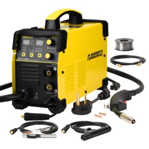 flameweld mig arc tig 3 in 1 gas/gasless mig welder machine, 110/220v mta1650 dual voltage mma/mig/lift tig welder, 160amps mig welding machine