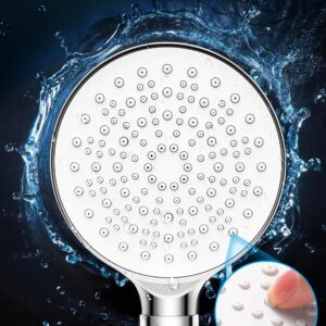 ODMJ Filtered Shower Head, High Pressure Shower Head with 6 Settings, Handheld Shower Head with 59" Hose and Bracket, Shower Head Filter for Hard Water, Water Saving Spray Soft Spa Shower Head