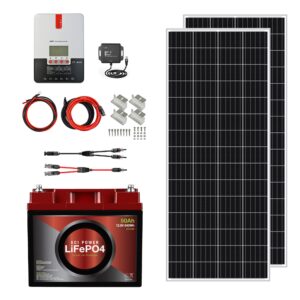 eci power 420w 12v solar power kit | 12v 50ah lifepo4 lithium batteries | 420w mono rigid solar panels, 30a mppt solar charge controller | rv, trailer, camper, marine, off grid, solar projects