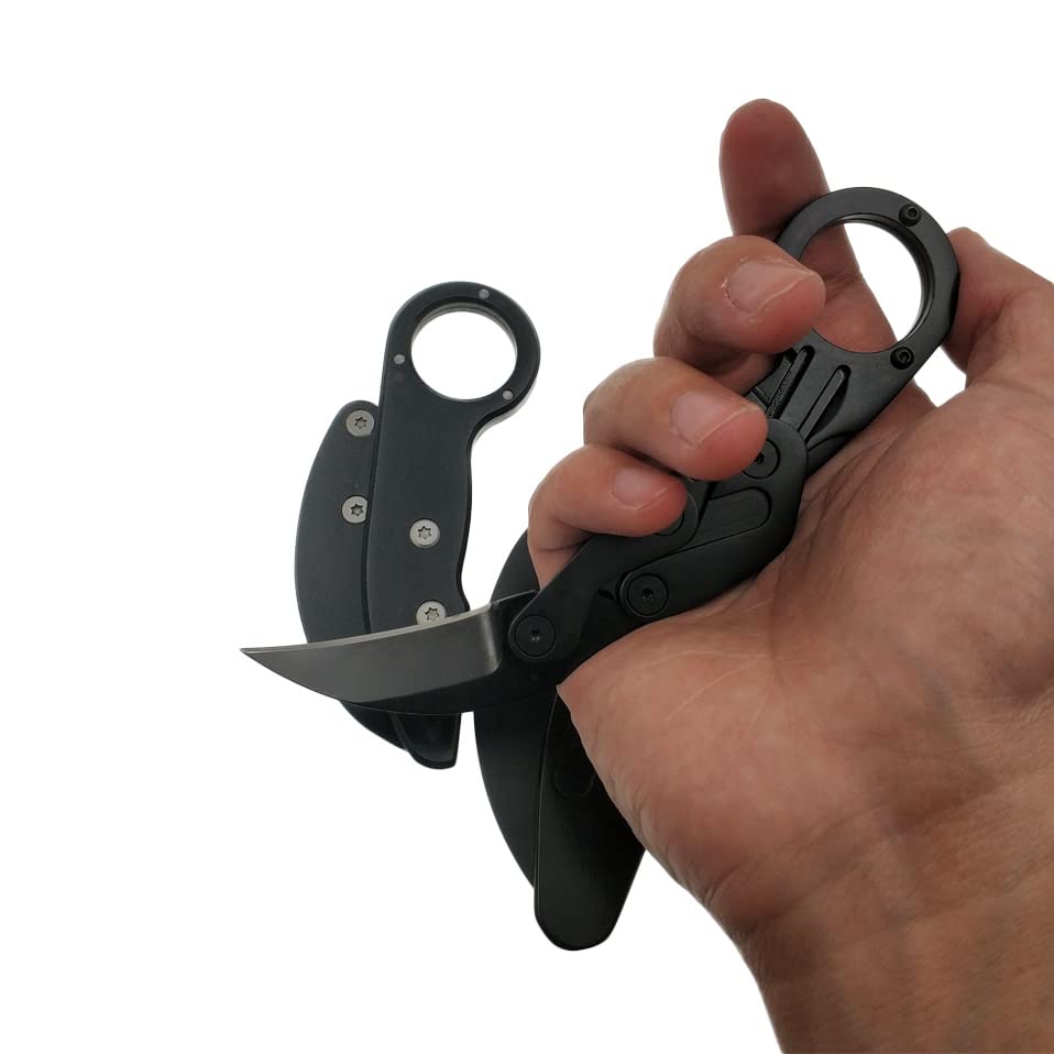 Tattva Tactical Folding Karambit Multipurpose Cutting Tool Black