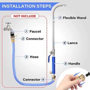 Gresonic Hydro Jet High Pressure Power Washer Wand for Garden, Portable Watering Sprayer with Universal Hose End and Hydrojet Water Power Nozzle for Gutter Patio Car Window House