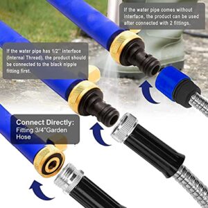 Gresonic Hydro Jet High Pressure Power Washer Wand for Garden, Portable Watering Sprayer with Universal Hose End and Hydrojet Water Power Nozzle for Gutter Patio Car Window House