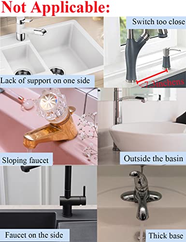 GBYAN Silicone Faucet Handle Drip Catcher Tray Kitchen Sink Splash Guard Countertop Protector Mat Water Draining Pads for Kitchen, Bathroom and RV Sink,Grey