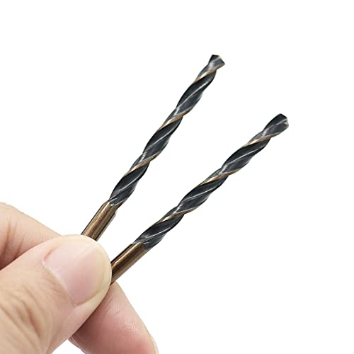 FOCMKEAS 9mm Twist Drill Bit High Speed Steel 4341 Straight Shank Gold and Black Coated Drilling Bits for Home Improvment DIY, Metal/Wood/Plastic