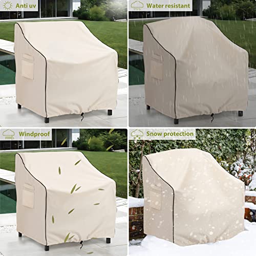 KylinLucky Patio Furniture Covers Waterproof for Chairs, Lawn Outdoor Chair Covers Fits up to 35 W x 38 D x31 H inches 2Pack