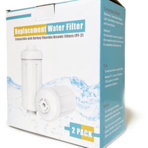 Nispira Premium Fluoride & Arsenic Reduction Elements Water Filter Compatible with Berkey Countertop & travel Water Purification System. Compared to Part PF-2. 8 Packs