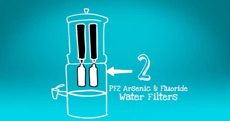 Nispira Premium Fluoride & Arsenic Reduction Elements Water Filter Compatible with Berkey Countertop & travel Water Purification System. Compared to Part PF-2. 8 Packs