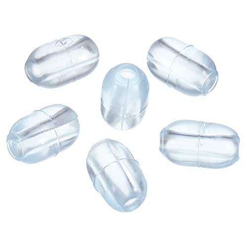 MECCANIXITY Kitchen Sink Rack Feet 5mm ID x 13mm OD PVC Sink Replacement Feet for Protective Sink Grid, Clear Pack of 40