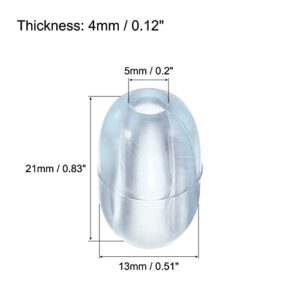 MECCANIXITY Kitchen Sink Rack Feet 5mm ID x 13mm OD PVC Sink Replacement Feet for Protective Sink Grid, Clear Pack of 40