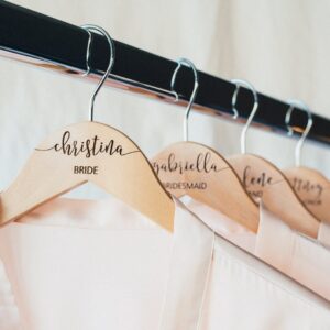 Personalized Bridesmaid Hangers - Wedding Hanger - Bridal Dress Hanger HG100