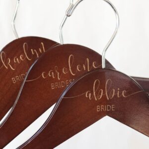 Personalized Bridesmaid Hangers - Wedding Hanger - Bridal Dress Hanger HG100