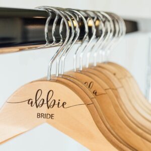 Personalized Bridesmaid Hangers - Wedding Hanger - Bridal Dress Hanger HG100