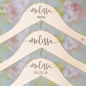 Personalized Bridesmaid Hangers - Wedding Hanger - Bridal Dress Hanger HG100