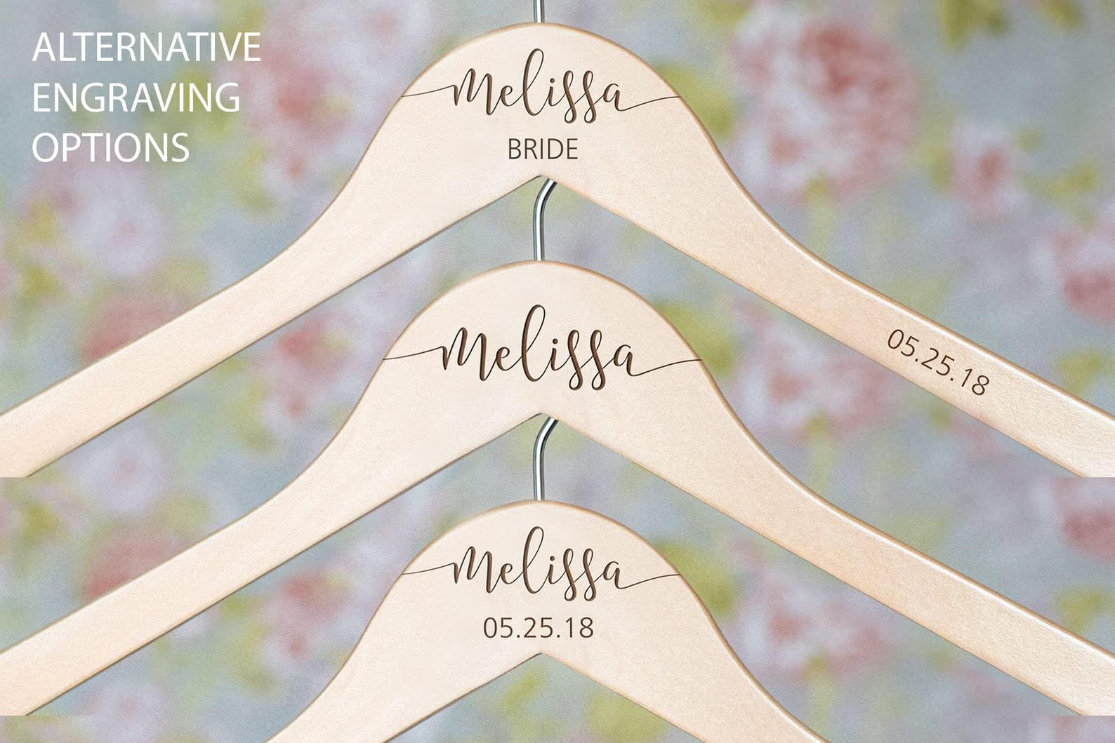 Personalized Bridesmaid Hangers - Wedding Hanger - Bridal Dress Hanger HG100