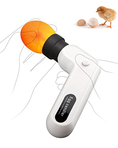 YITIKA Rechargeable Wireless Egg Candler Tester for Monitoring Eggs Development, Bright Cool LED Light Candling Lamp