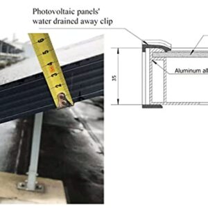 HZLH Solar Panels Water Drained Away Clip,Auto Remove Stagnant Water Build-up Near The Panel Edges. Plastic Clip to Clear Black 30mm、35mm、40mm、45mm、50mm T35