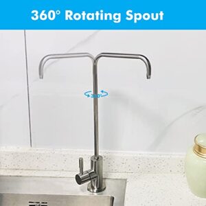 Reverse Osmosis Faucet Lead-Free Kitchen Water Filter Faucet for RO Drinking Water Filtration Systems SUS304 Stainless Steel Drinking Water Faucet