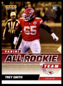 football nfl 2021 panini instant all-rookie team #art11 trey smith chiefs