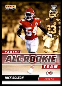 football nfl 2021 panini instant all-rookie team #art18 nick bolton chiefs