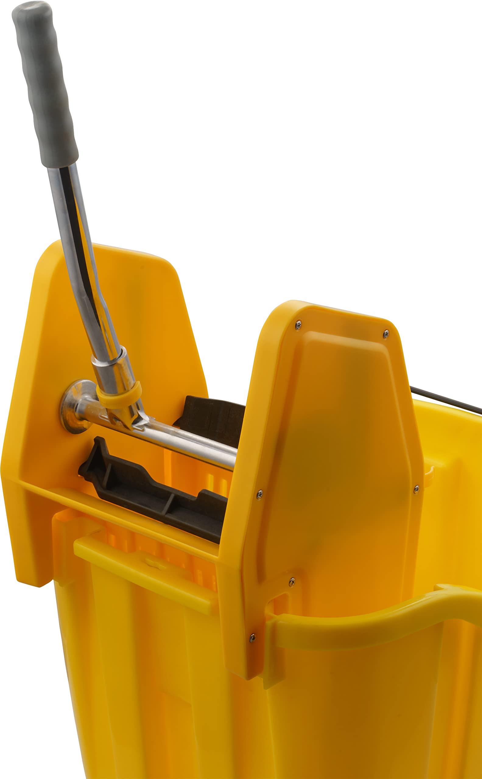 SPARTA OmniFit Mop Bucket with Down Press Wringer, Plastic, 35 Quarts, Yellow