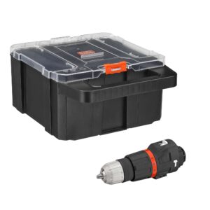 black+decker matrix 20v max hammer drill attachment with storage case (bdcmthdstff)