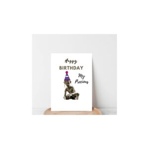 "Happy Birthday My Precious" Gollum Birthday Greeting Card, 7x5 inch Card with Envelope.