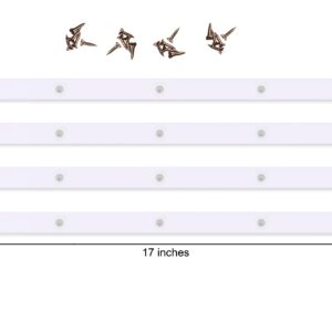 Hatsbi UHMW Crosscut Sled For Table Saw Sled Miter Bars 3/4" X 3/8" X 17" -Predrilled holes and 20 screws included For Jigs Fixtures or Miter Slots (size 3/4"x3/8") 4 x UHMW Bars