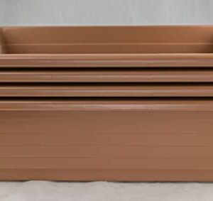 4 Japanese Brown Plastic Bonsai Training Pot/Flower Home Garden Planter 18"x 10.5"x 5.75"