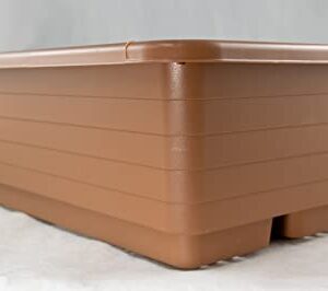 4 Japanese Brown Plastic Bonsai Training Pot/Flower Home Garden Planter 18"x 10.5"x 5.75"