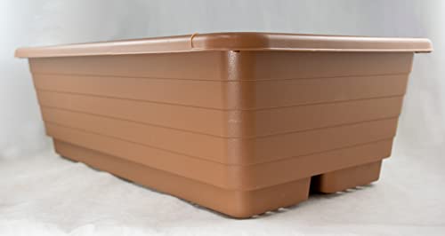 4 Japanese Brown Plastic Bonsai Training Pot/Flower Home Garden Planter 18"x 10.5"x 5.75"