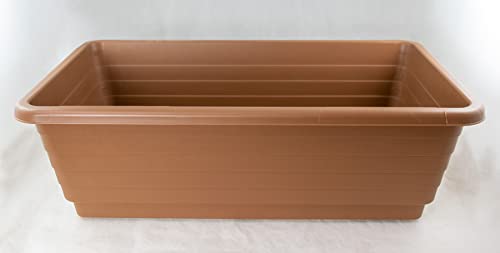 4 Japanese Brown Plastic Bonsai Training Pot/Flower Home Garden Planter 18"x 10.5"x 5.75"