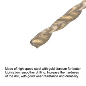 uxcell 2 Pcs High Speed Steel Hex Shank Twist Drill Bit, 2mm Drilling Dia with 1/4 Inch Hex Shank 70mm Length