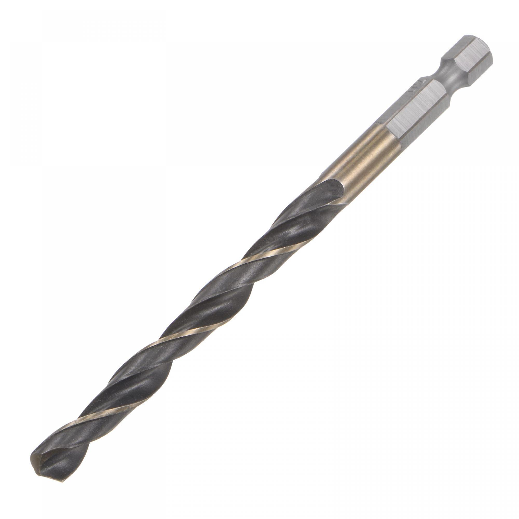 uxcell High Speed Steel Hex Shank Twist Drill Bit, 7mm Drilling Dia with 1/4 Inch Hex Shank 105mm Length