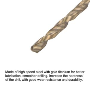 uxcell 2 Pcs High Speed Steel Hex Shank Twist Drill Bit, 2.5mm Drilling Dia with 1/4 Inch Hex Shank 75mm Length