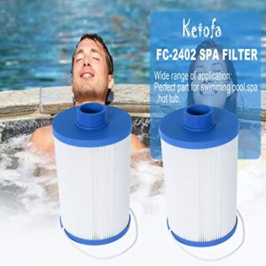 303279 Spa Filter Compatible with Watkins 𝟯𝟬𝟯𝟮𝟳𝟵, 𝗙𝗖-𝟮𝟰𝟬𝟮, PFF42TC-P4, 78460, SD-01322, 5CH-37, LSX1057 Free Flow and Lifesmart Hot Tub Filter, 1 1/2" MPT Finer Thread Spa Filter - 2 Packs