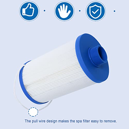 303279 Spa Filter Compatible with Watkins 𝟯𝟬𝟯𝟮𝟳𝟵, 𝗙𝗖-𝟮𝟰𝟬𝟮, PFF42TC-P4, 78460, SD-01322, 5CH-37, LSX1057 Free Flow and Lifesmart Hot Tub Filter, 1 1/2" MPT Finer Thread Spa Filter - 2 Packs