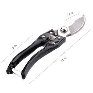 8" Garden Premium Bypass Pruning - Shears Ultra Sharp Pruners with Grade Stainless Steel Professional Perfectly Cutting Through Anything Plant in Yard and Bonsai