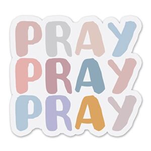 pray sticker, christian stickers, faith sticker, faith decals gifts, vinyl label decal, water bottle sticker, inspirational sticker, quotes sticker, set of 10