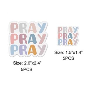 Pray Sticker, Christian Stickers, Faith Sticker, Faith Decals Gifts, Vinyl Label Decal, Water Bottle Sticker, Inspirational Sticker, Quotes Sticker, Set of 10