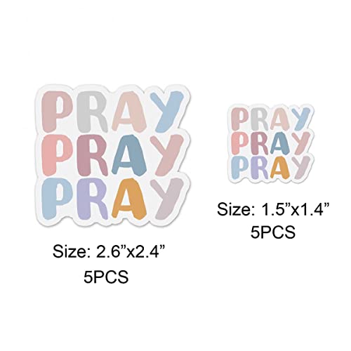 Pray Sticker, Christian Stickers, Faith Sticker, Faith Decals Gifts, Vinyl Label Decal, Water Bottle Sticker, Inspirational Sticker, Quotes Sticker, Set of 10