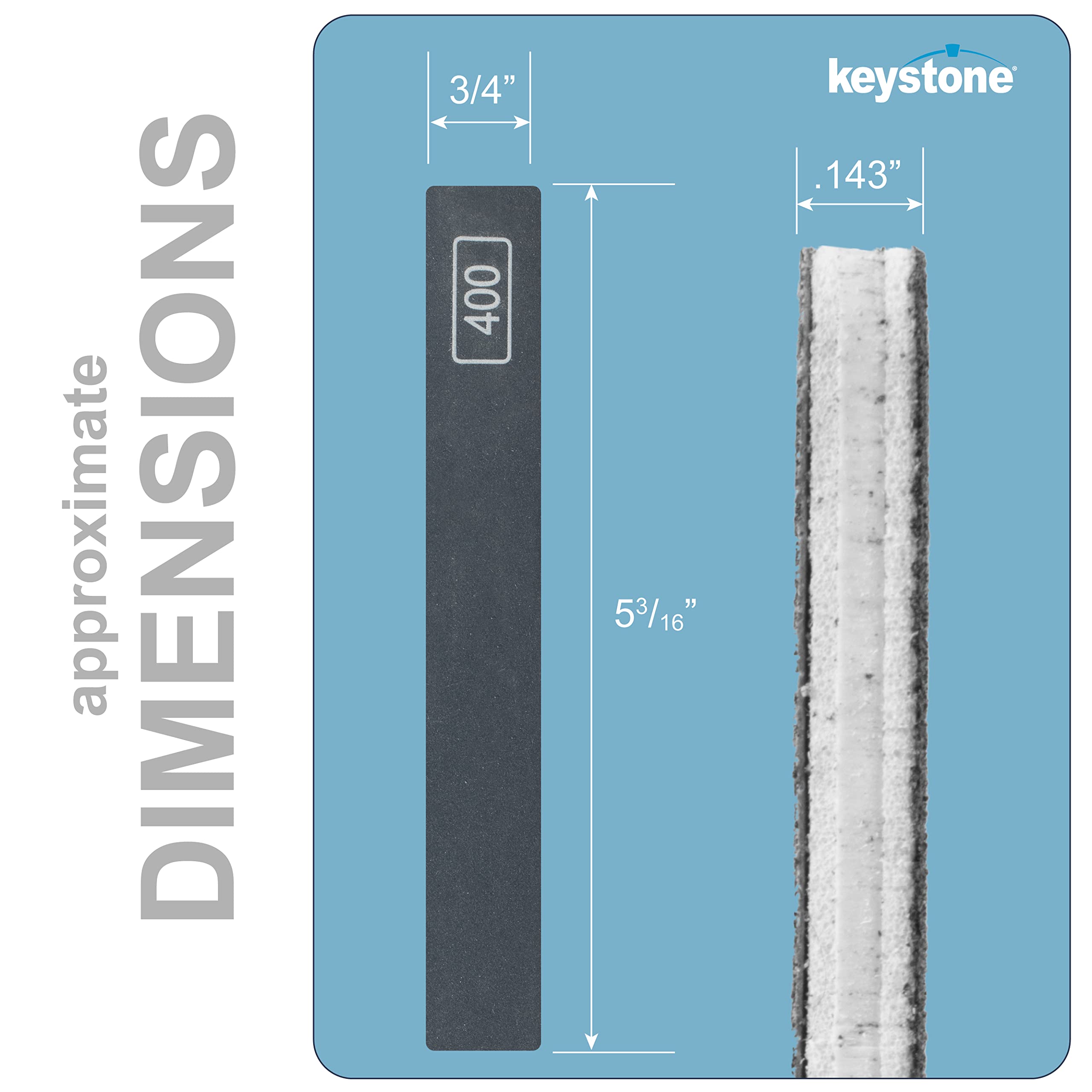 Keystone Double Sided Micro Fine Grit Cushioned Abrasive Sticks : 1 ea. 400 • 600 • 800 • 1000 • 2000 • 3000 • 5000 and 7000 Grit for Wood Metal Gundam Models and Composite Materials