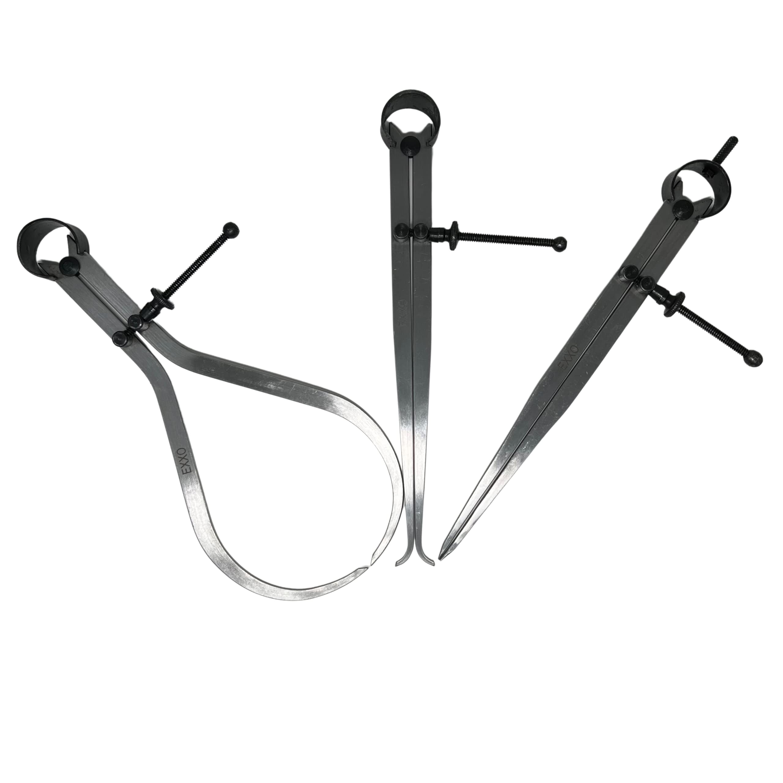 Exxo Tools | 3PC 8" Spring Divider, 8” Inside Caliper, 8” Outside Caliper Set